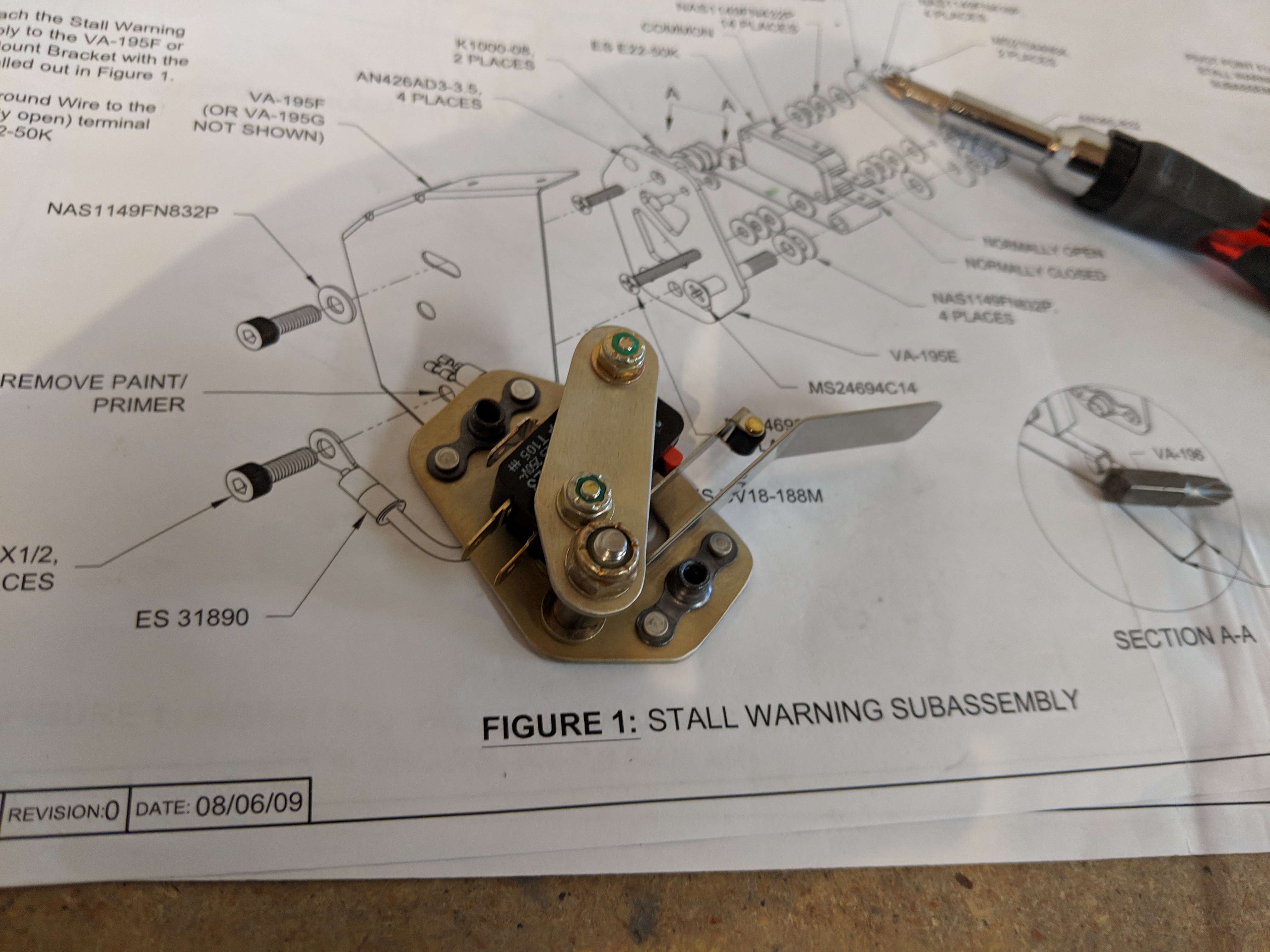 Assembling the Stall Warner – Lynn’s RV-7 Build