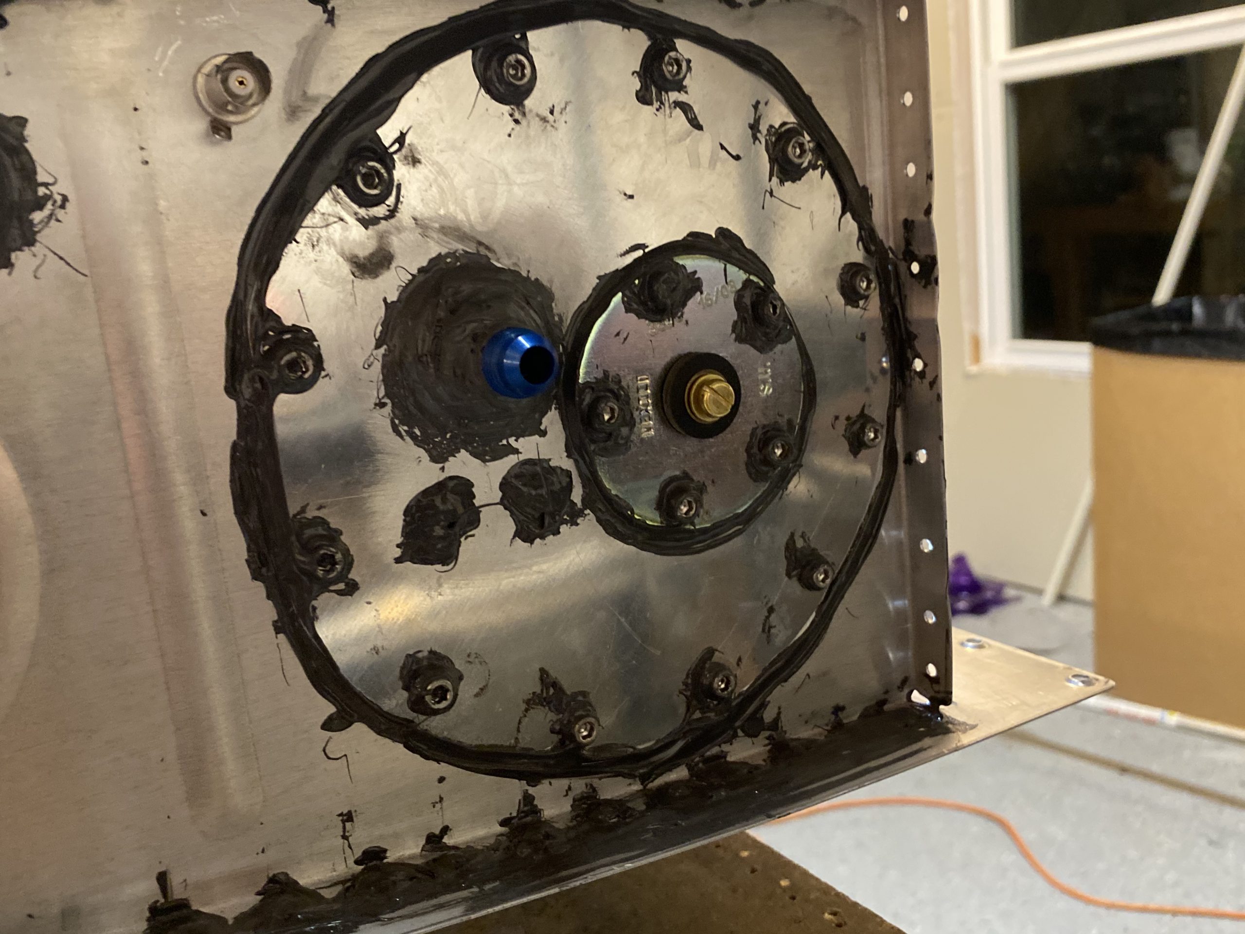 Finishing Capacitive Sender and Access Plate on Right Tank – Lynn’s RV ...